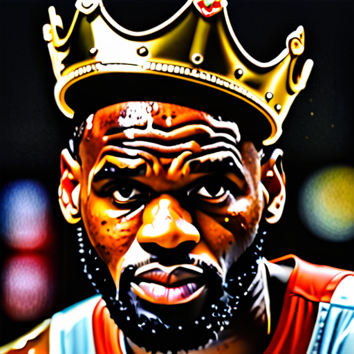 lebron with a crown on