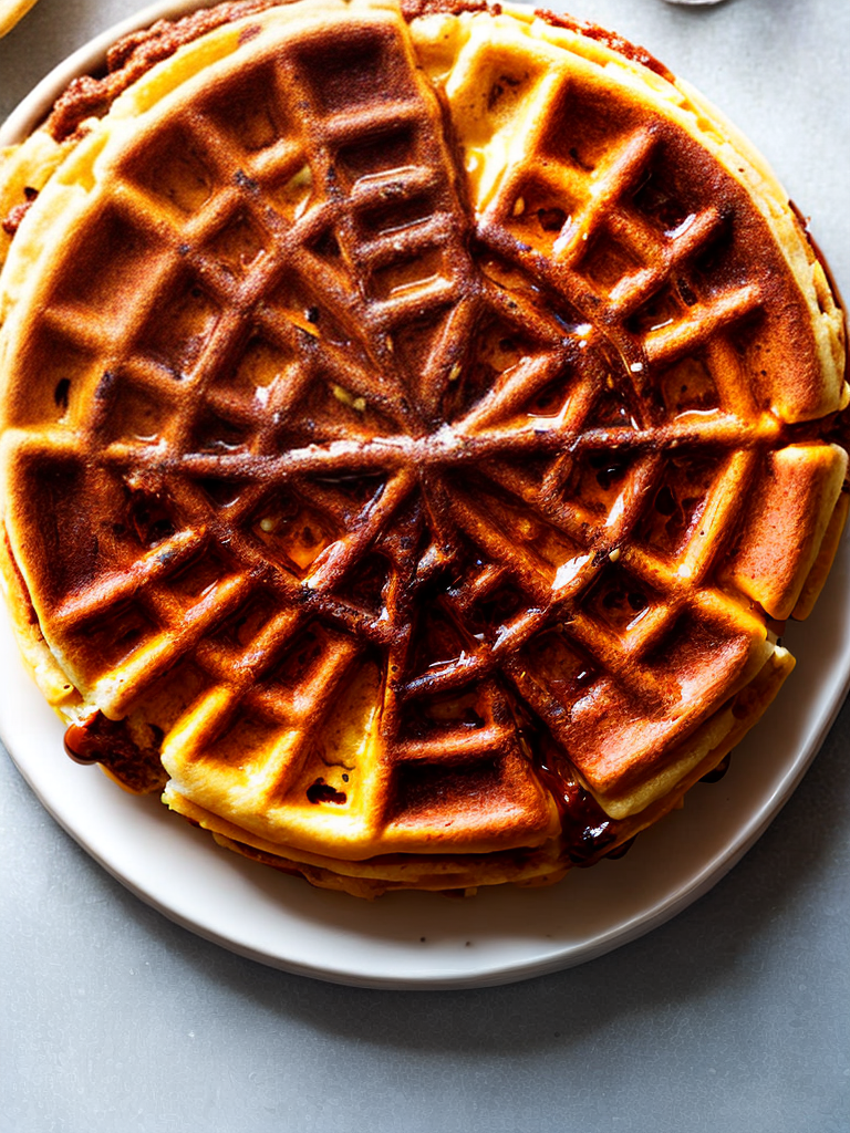 Poop And Corn On Waffle