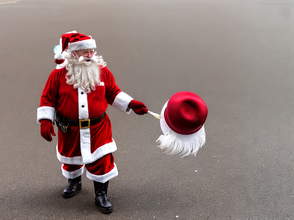 santa claus in Gaza destroyed