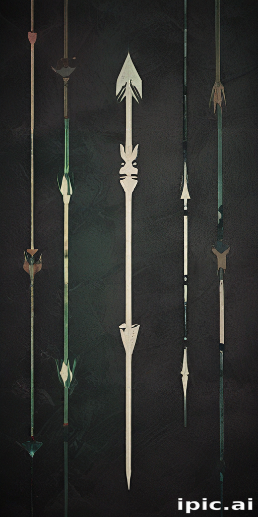 Collection of Artistic Spear Designs Featuring Unique Shapes and Textures
