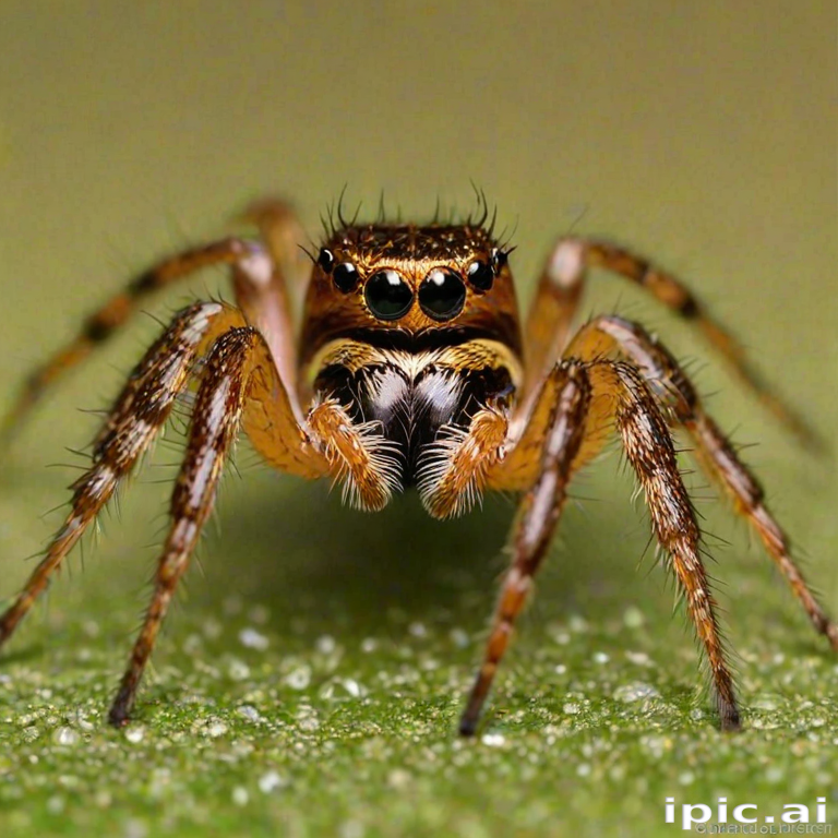 Close-Up Image of a Colorful Spider with Intricate Details and Textures