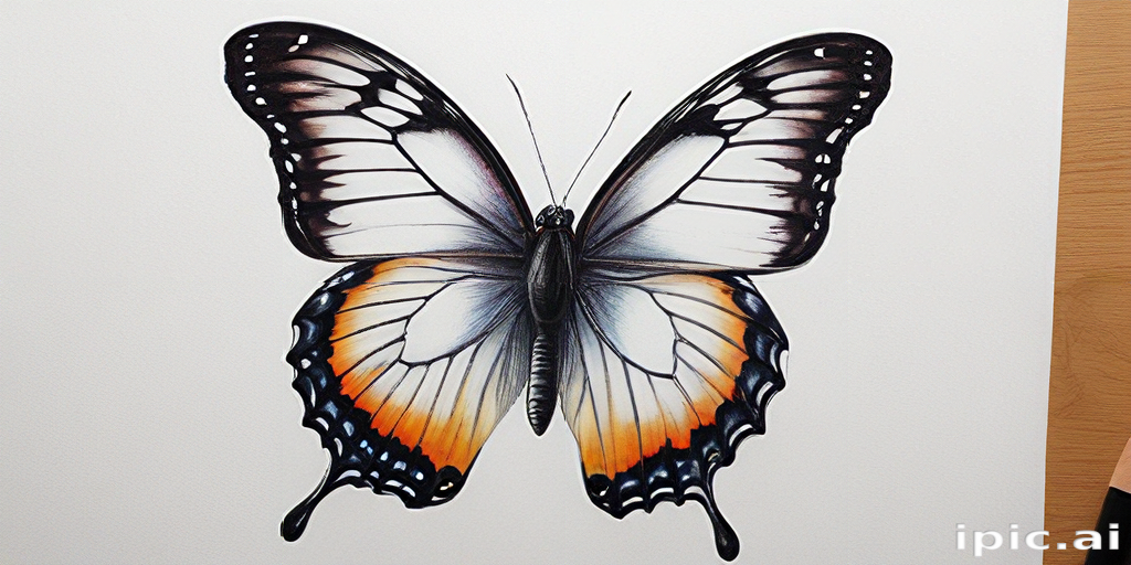 A Stunningly Detailed Illustration of a Beautiful Butterfly with ...