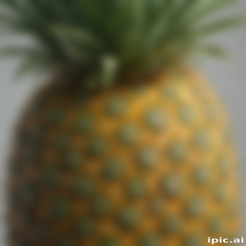 A Close-Up View of a Fresh Pineapple with Vibrant Tropical Colors.