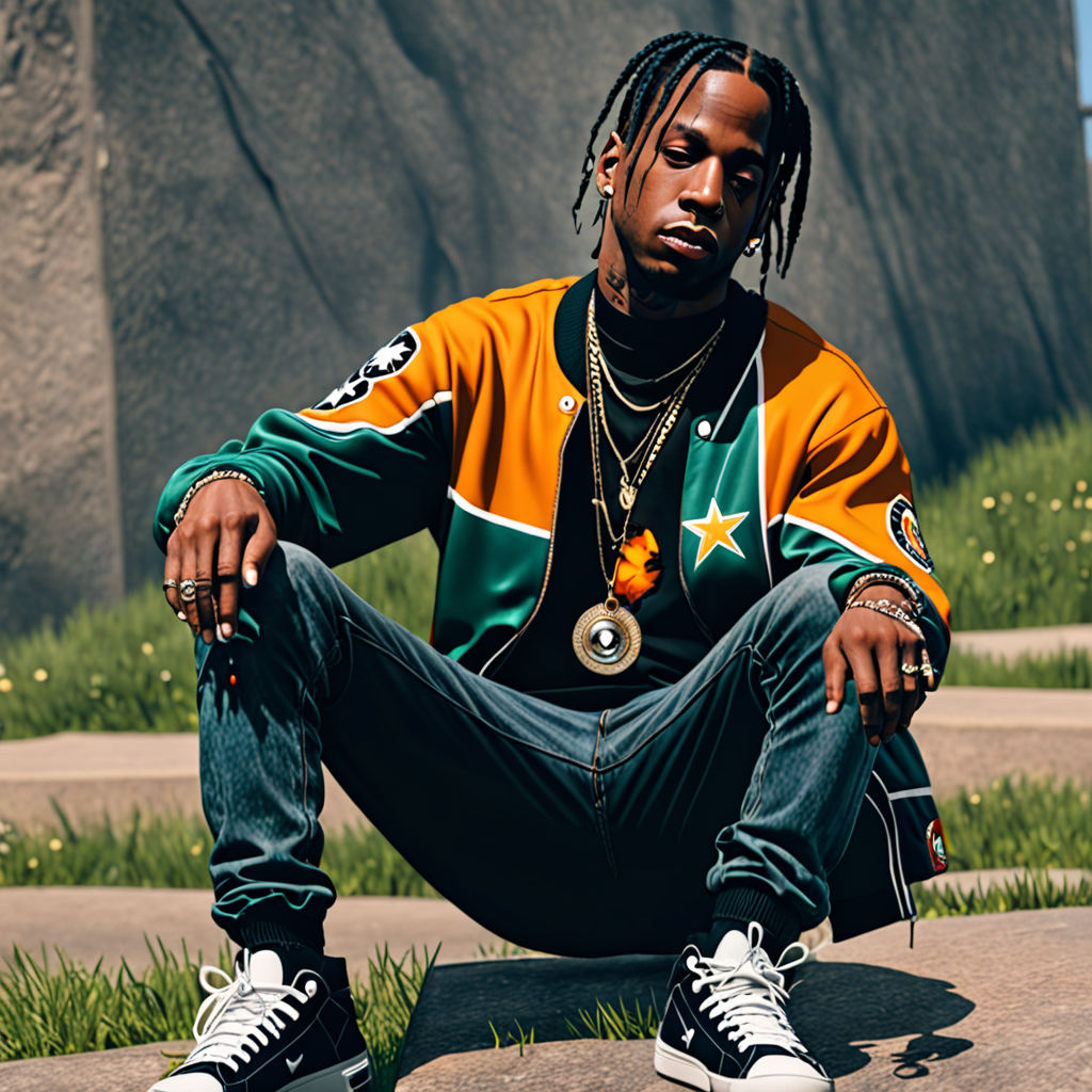 a proflie picture for xbox of travis scott in a sheisty
