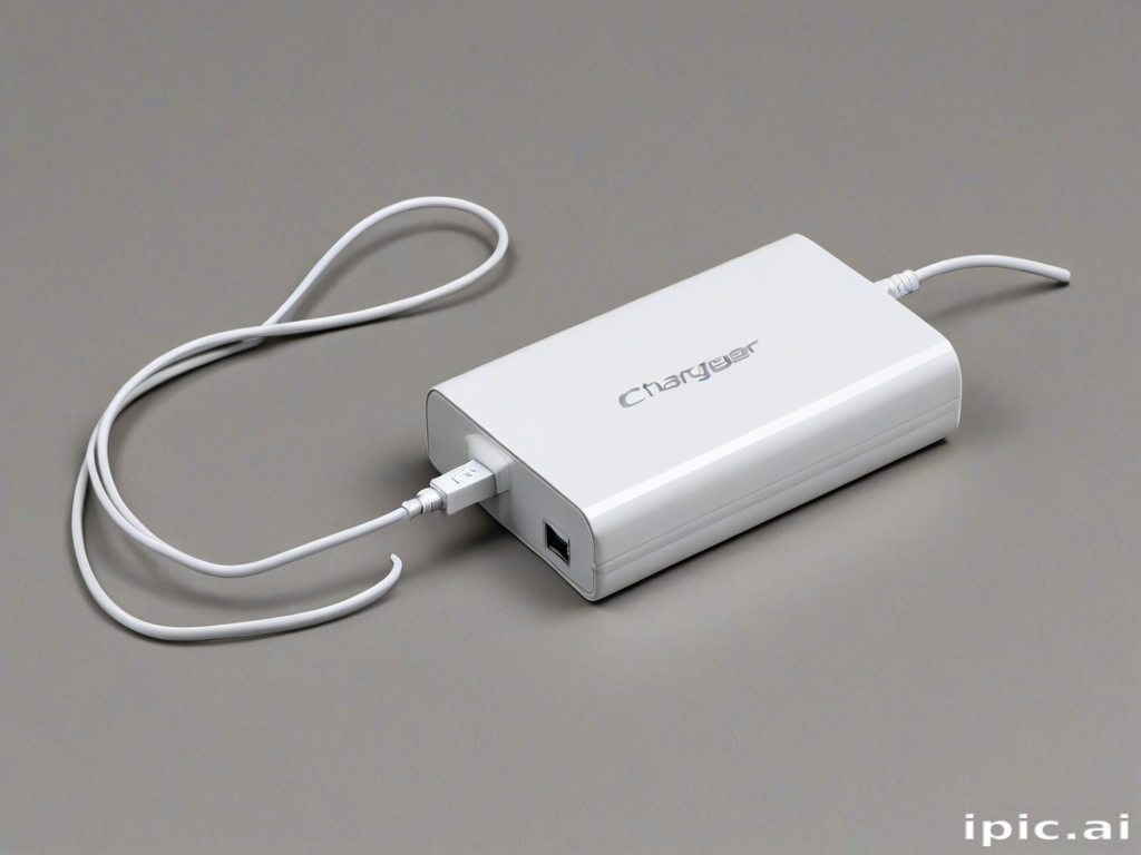 Modern Portable Charger with USB Cable for Convenient Device Powering ...