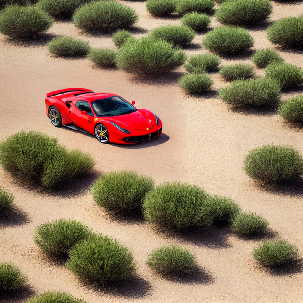 Ferrari in the desert