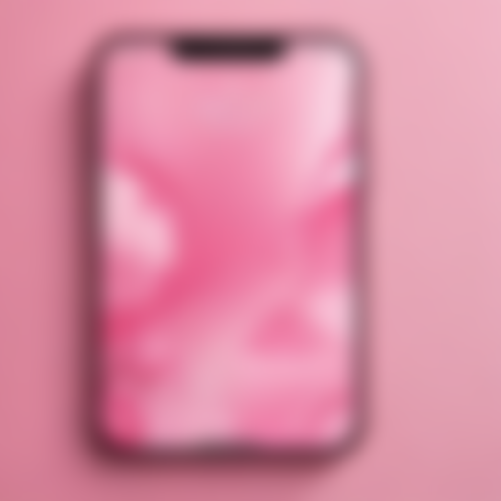 Stylish Pink Smartphone on a Soft Pink Background for Trendy Aesthetics