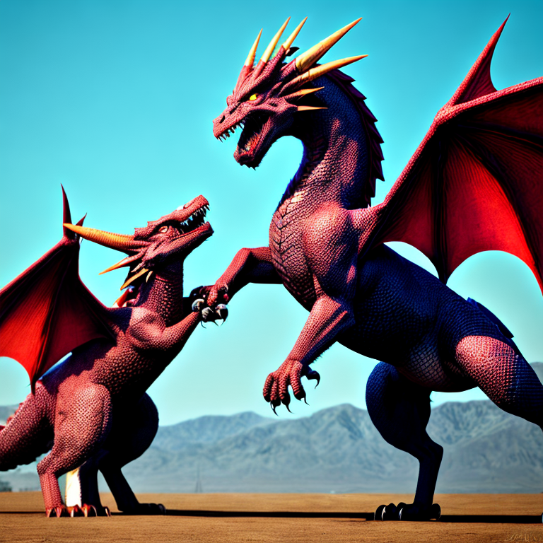 two dragon fight
