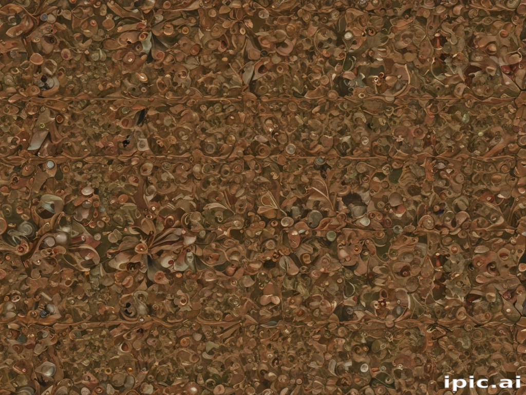 Intricate Pattern of Natural Textures in Warm Earthy Brown Tones