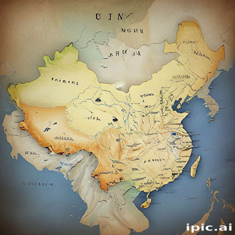 Map of Ancient Asia Highlighting Major Rivers, Regions, and Historical ...