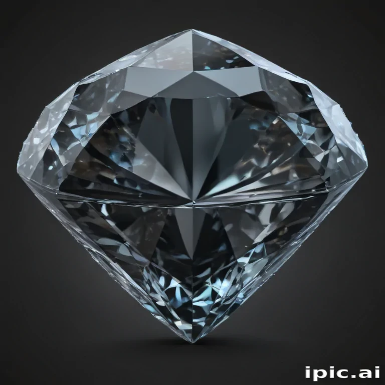 A Stunningly Crafted Large Diamond Gemstone Sparkling in Dramatic Lighting