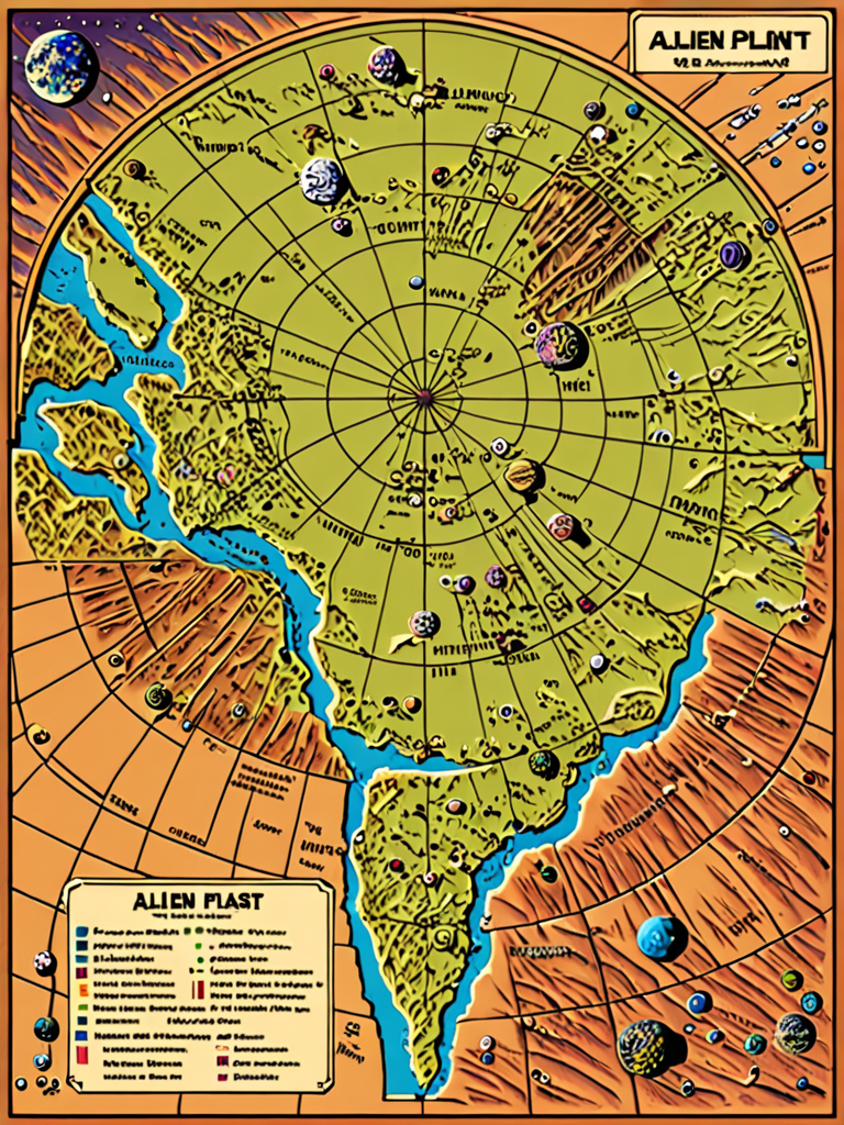 map of alien planet