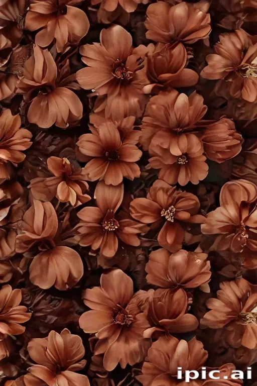 A Beautiful Arrangement of Earthy Brown Flowers in Full Bloom