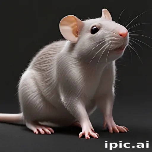 A Curious White Rat with Large Ears and Bright Eyes on Display.