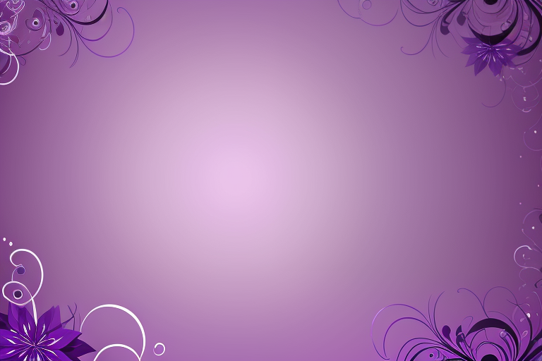 Elegant Purple Background with Floral Designs and Decorative Swirls for ...
