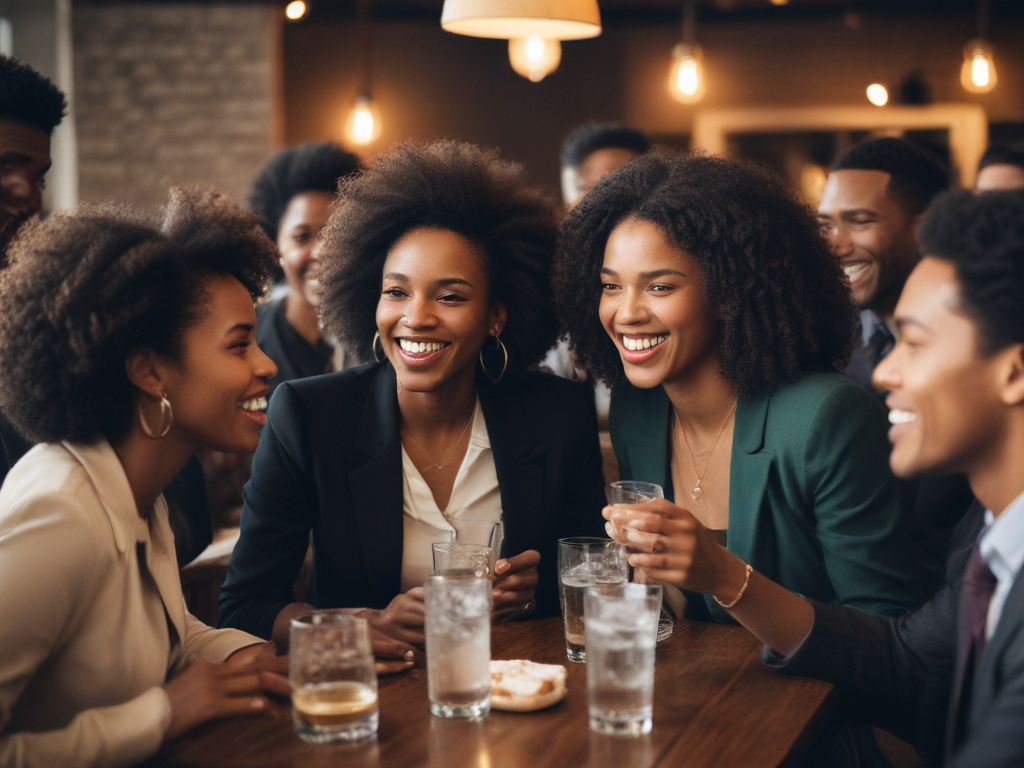 urban Black professionals networking and having a good time with other ...