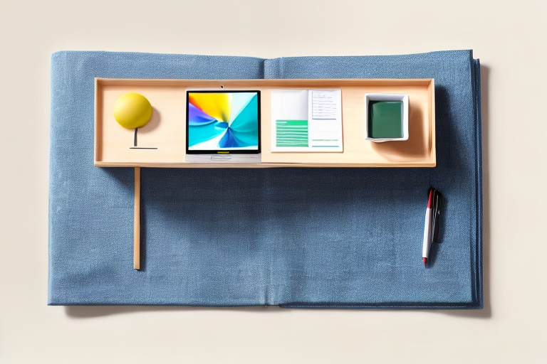 illustration of an ergonomically tidy work desk