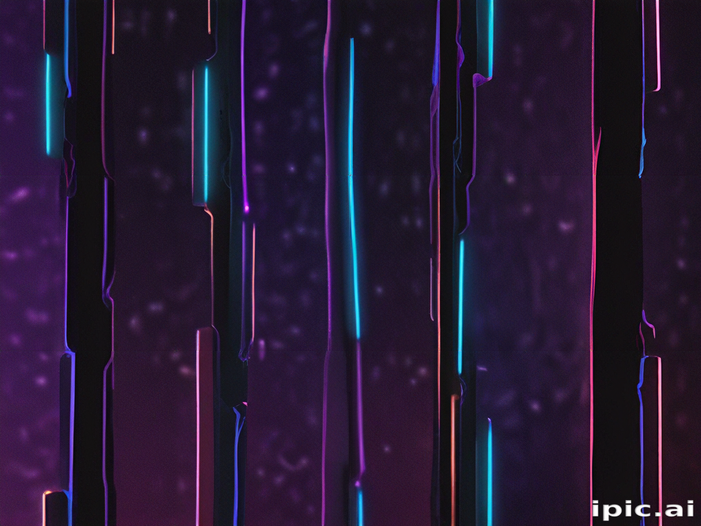 Abstract Neon Lines and Patterns Creating a Futuristic Digital Atmosphere.