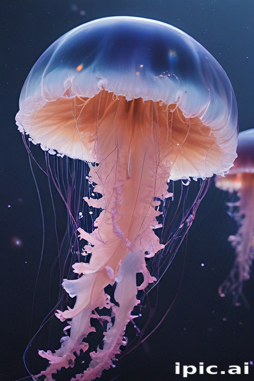 Graceful Jellyfish Gliding Through the Mystical Depths of the Ocean