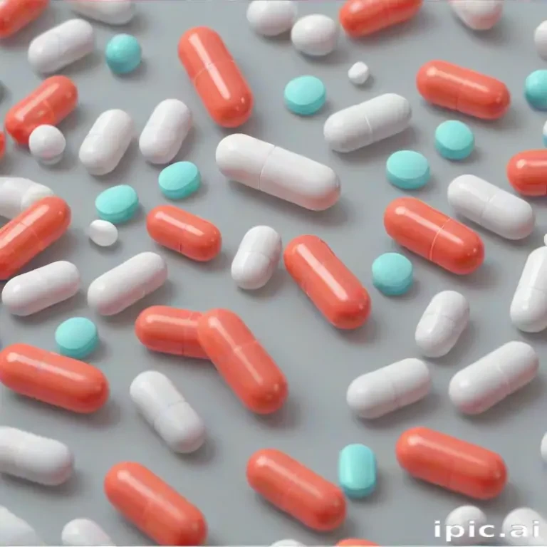 Assorted Colorful Pills and Capsules Spread Across a Light Background