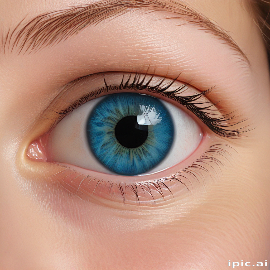 A Close-Up of a Beautiful Blue Eye with Detailed Features