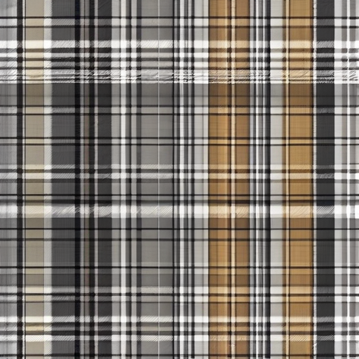 Stylish Black, White, and Tan Plaid Pattern for Fashion and Design