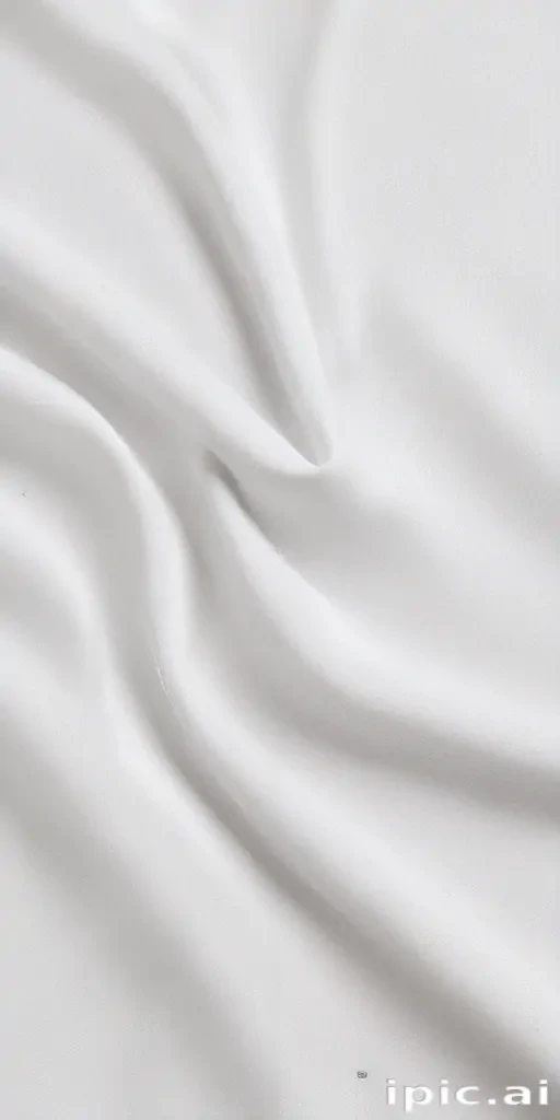 Smooth and Elegant White Fabric with Gentle Waves and Textured Patterns