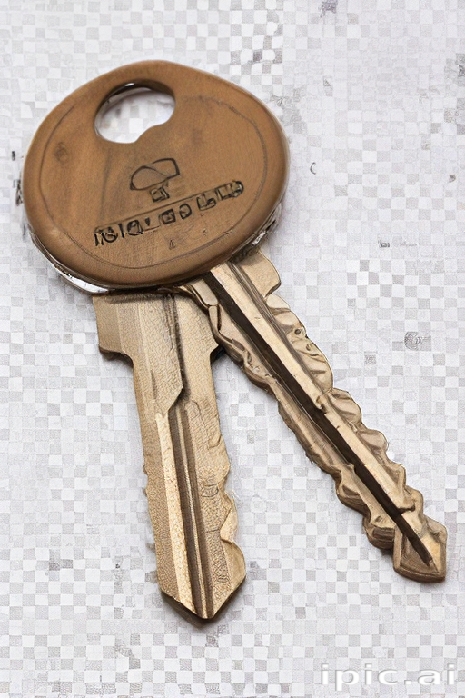 Two Distinctive Keys on a Textured Background for Home Access.