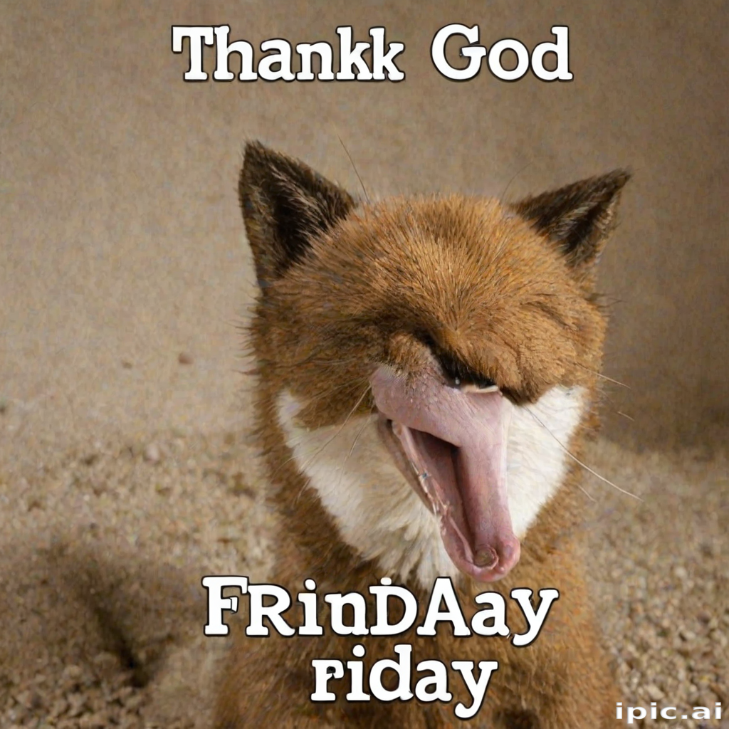 Thank God It's Friday: Celebrating the Weekend with a Smiling Fox!