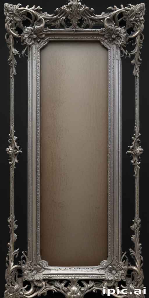 Exquisite Ornate Vintage Mirror Frame with Intricate Baroque Detailing
