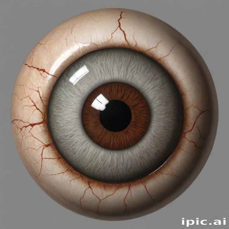 A Highly Detailed Close-Up of a Human Eye with Realistic Textures.