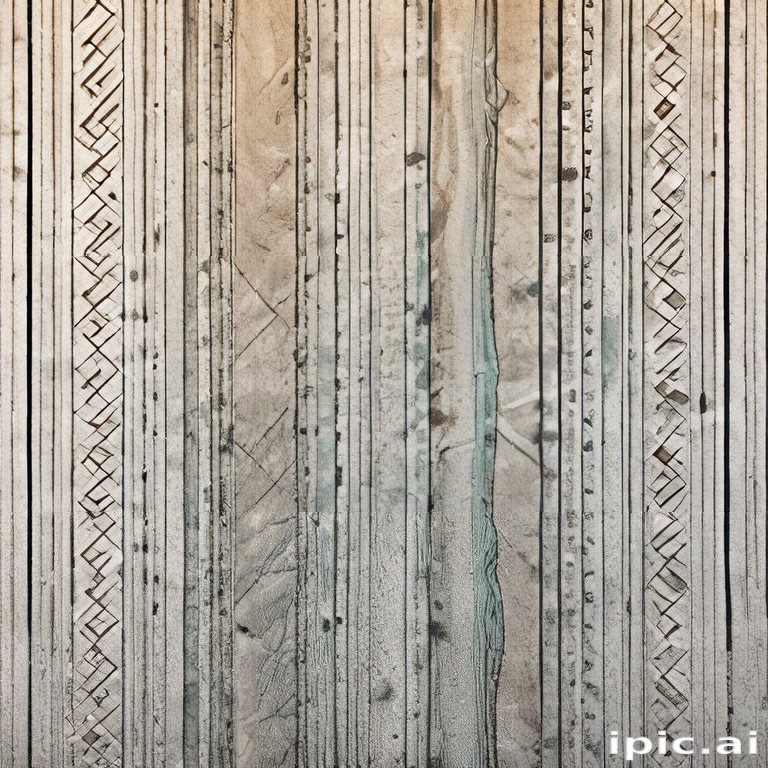 Textured Wall Featuring Intricate Patterns and Subtle Water Stains