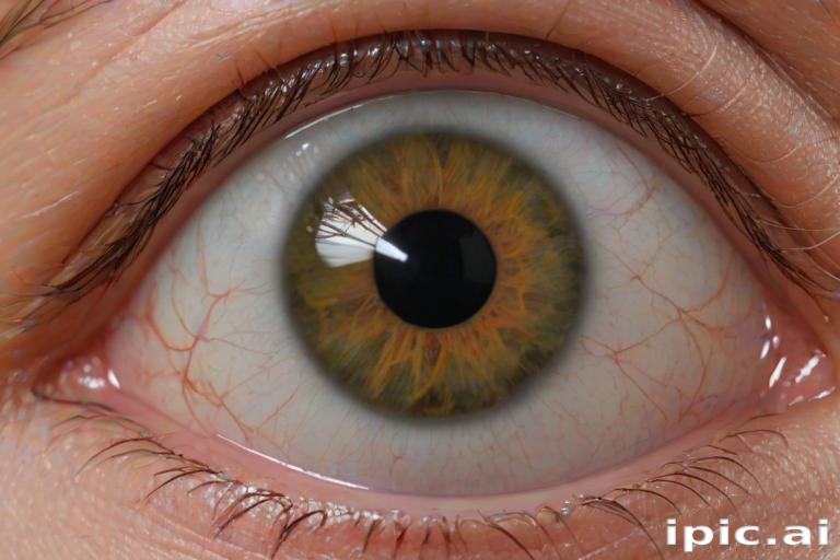 A Close-Up View of a Majestic Human Eye with Intricate Details.