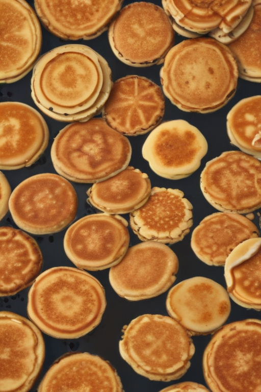 A Delicious Array of Golden Brown Pancakes Perfectly Stacked and Arranged.