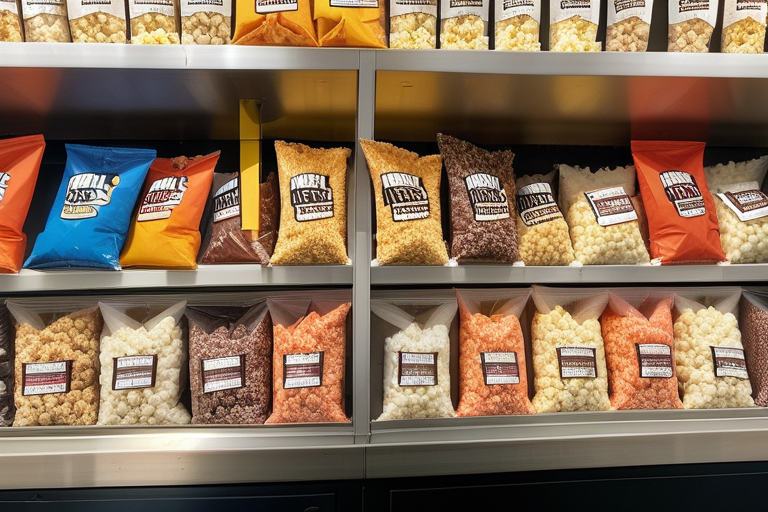 Deliciously Crunchy Popcorn Variety Featuring Sweet and Savory Flavors ...