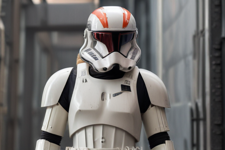 Florence Pugh as a stormtrooper