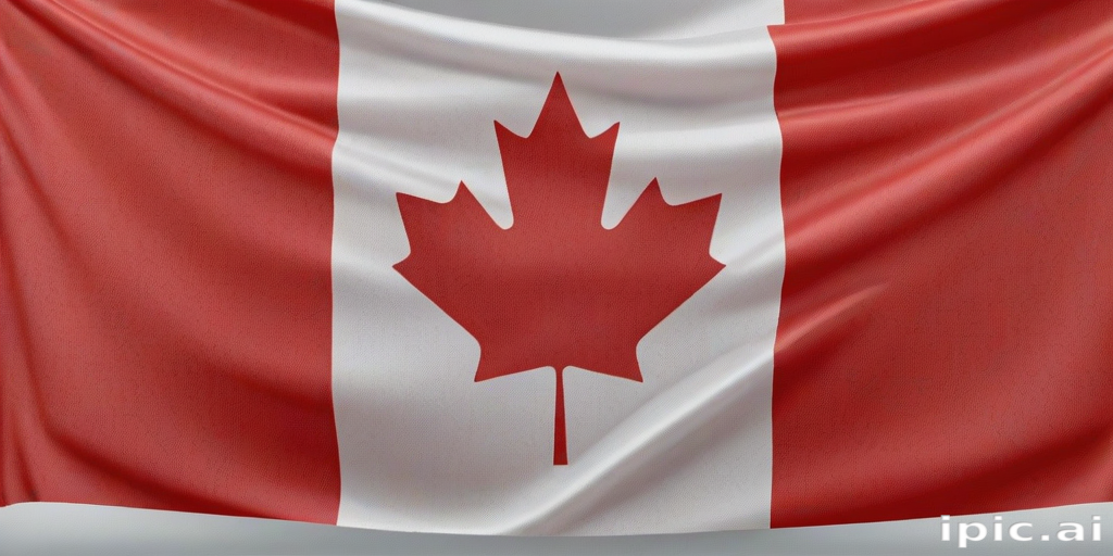The National Flag of Canada Featuring the Iconic Red Maple Leaf Symbol.