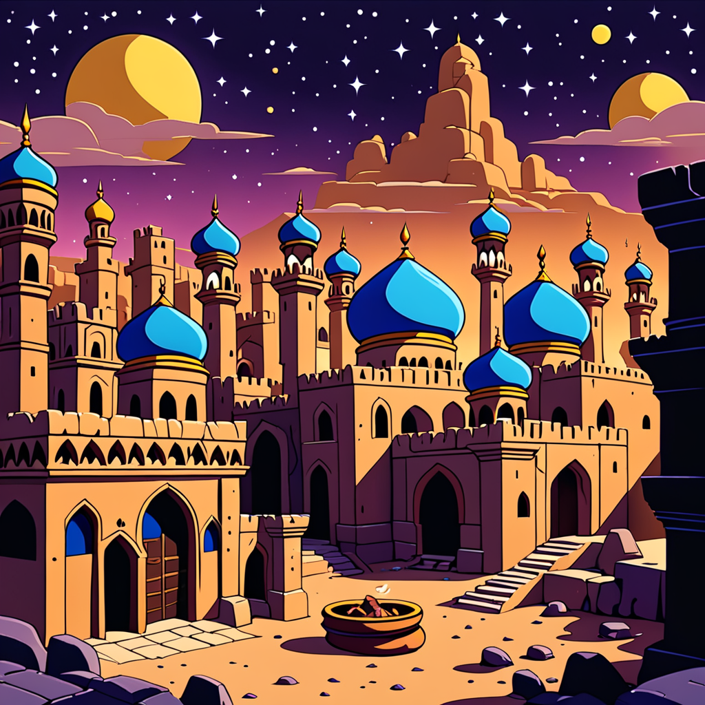 A waste land near the outer wall of the city of Agrabah from the ...
