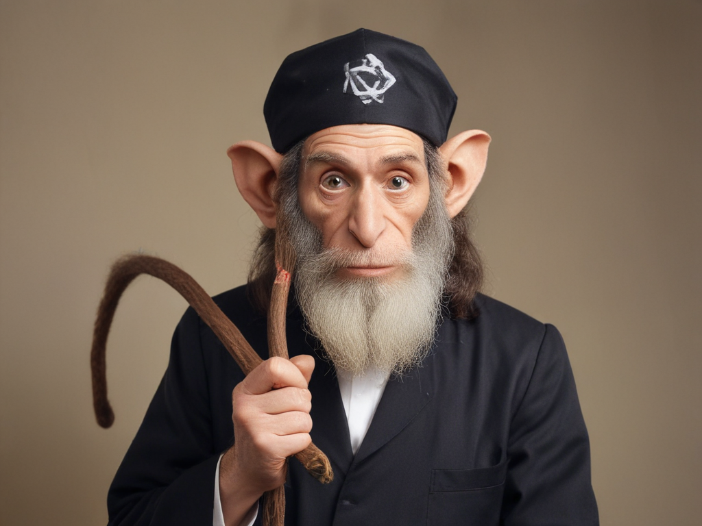 A Jewish wizard mechanic with monkey ears and tail