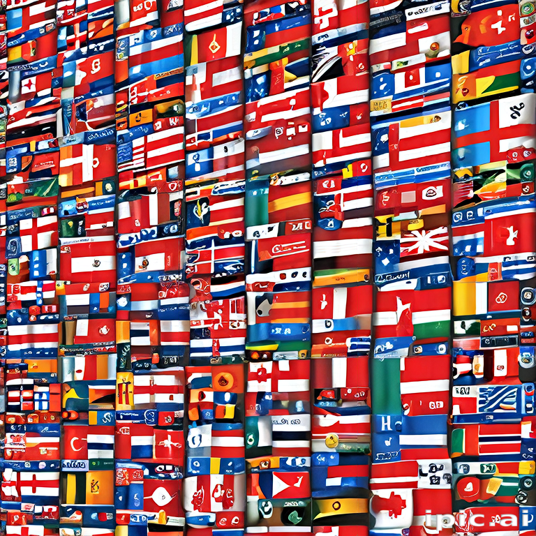 A Colorful Mosaic of Diverse National Flags from Around the World.