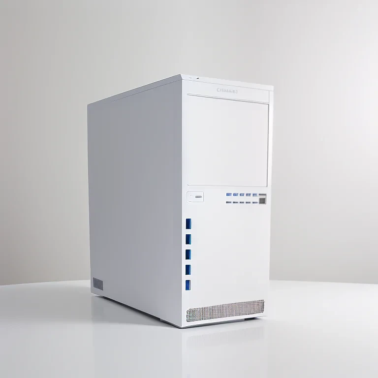 Modern White Computer Case with Multiple Ports for Enhanced ...