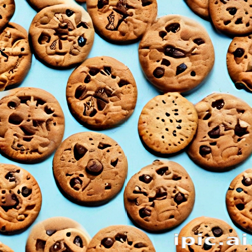 A Colorful Array of Deliciously Baked Chocolate Chip Cookies on Display.