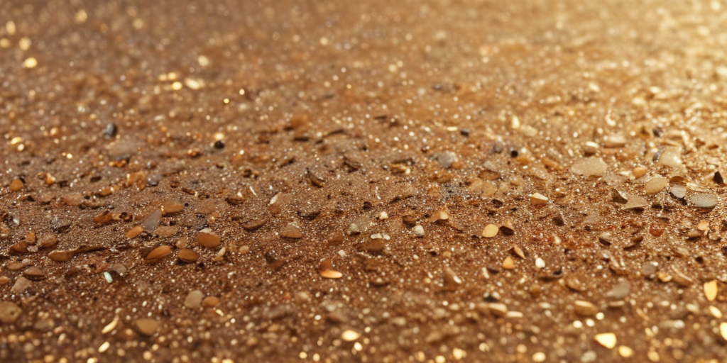 Twinkling Golden Sand Under Glowing Light, Capturing Nature's Subtle Beauty