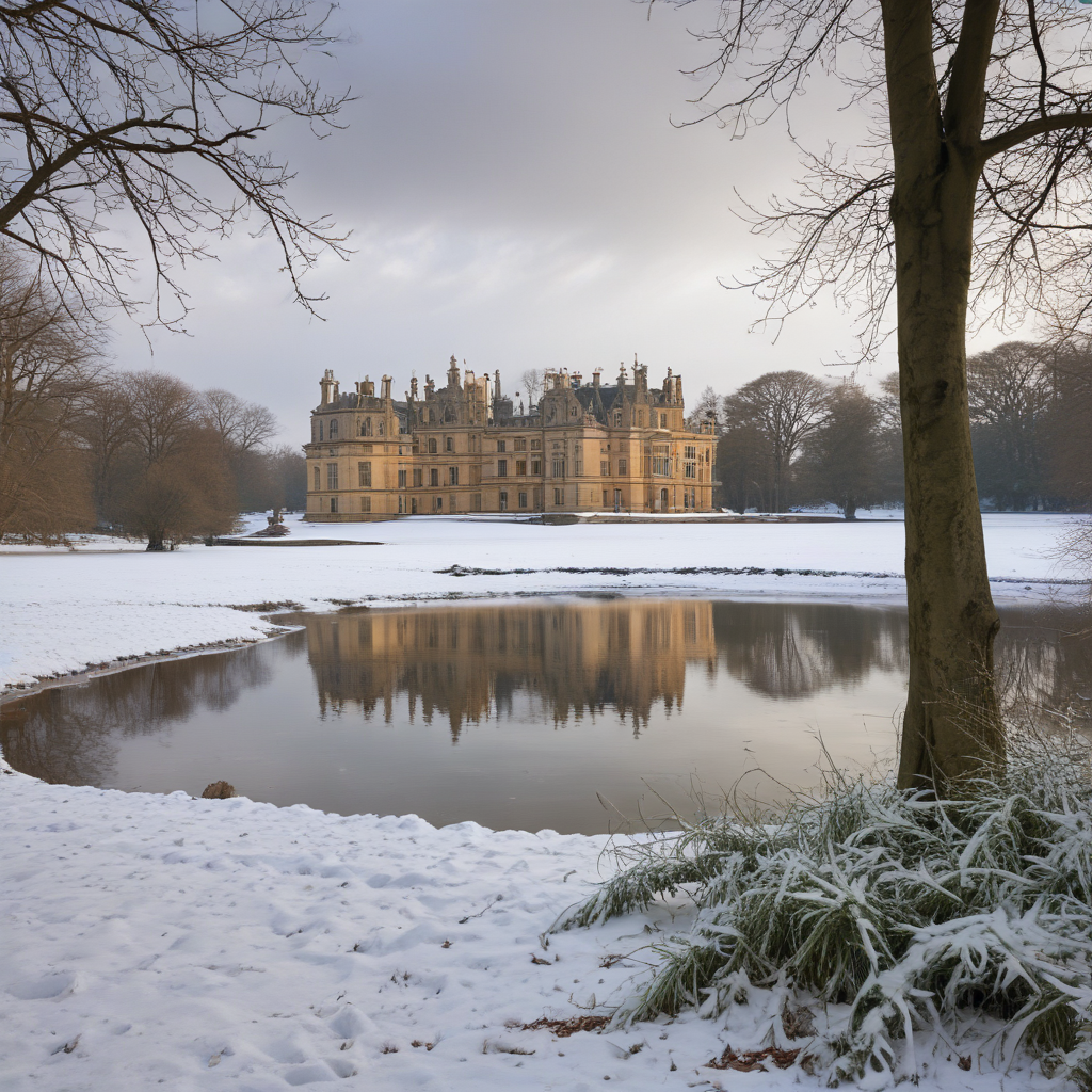 wollaton hall background, winter