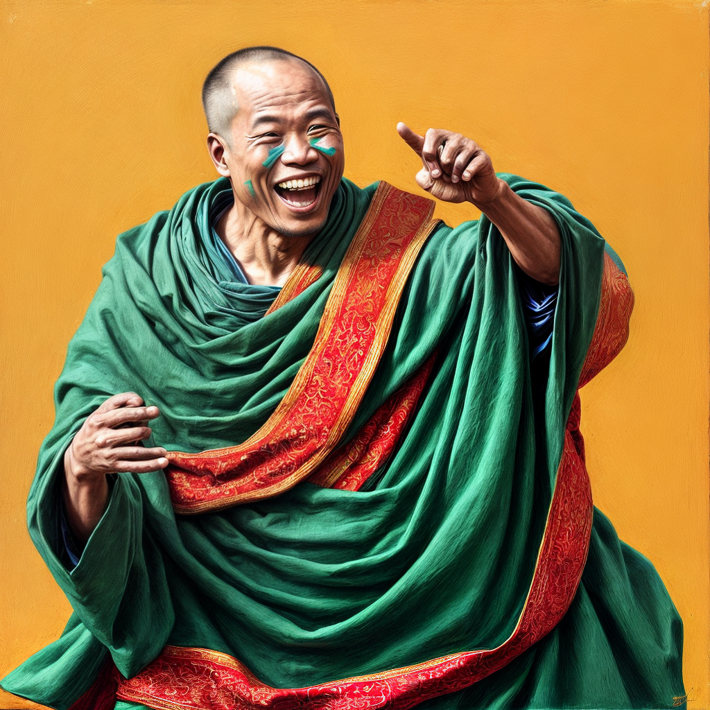Most Joyful Great Tang Monk Digital Fine Art (copy-right free)