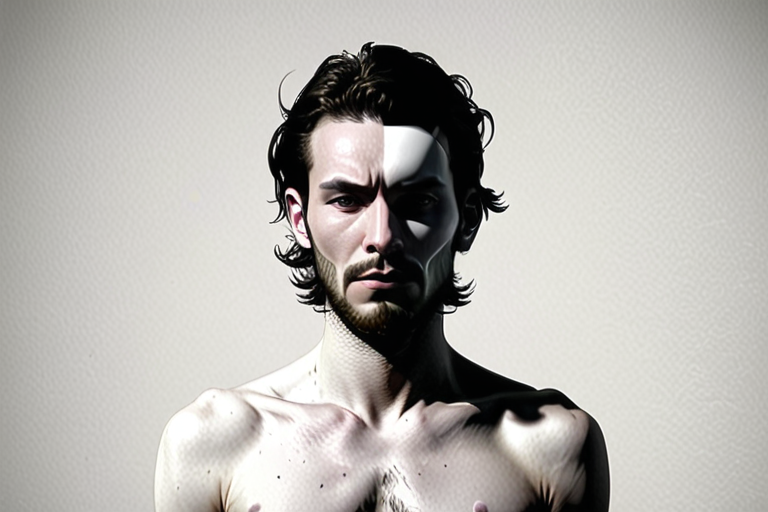 Exploring Duality: A Portrait of Contrast in Light and Shadow