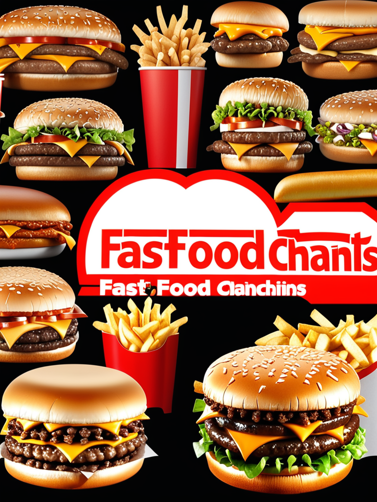 Colorful Array of Fast Food Burgers from Various Chain Restaurants ...