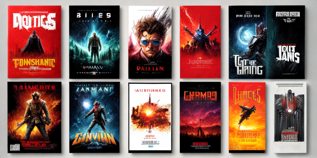 several movie covers in one cover