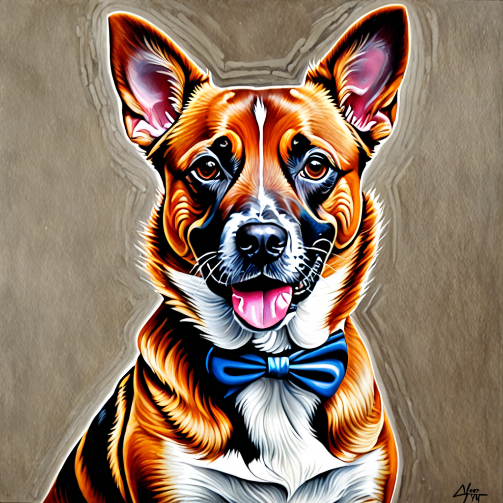 Chichon dog painting
