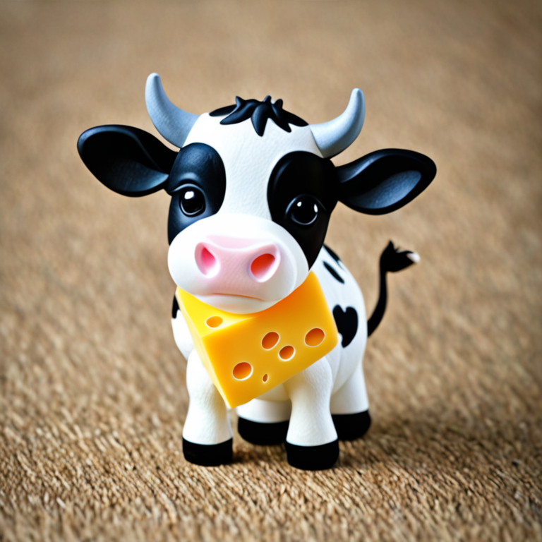 Chibi Cow with Cheese
